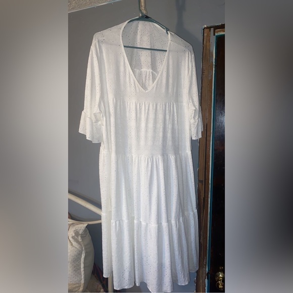 SHEIN | Dresses | Shien Curve White Detailed Dress | Poshmark